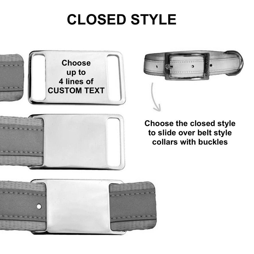 STAINLESS STEEL PET COLLAR TAGS - 2 STYLES AND 3 SIZES TO CHOOSE FROM ...